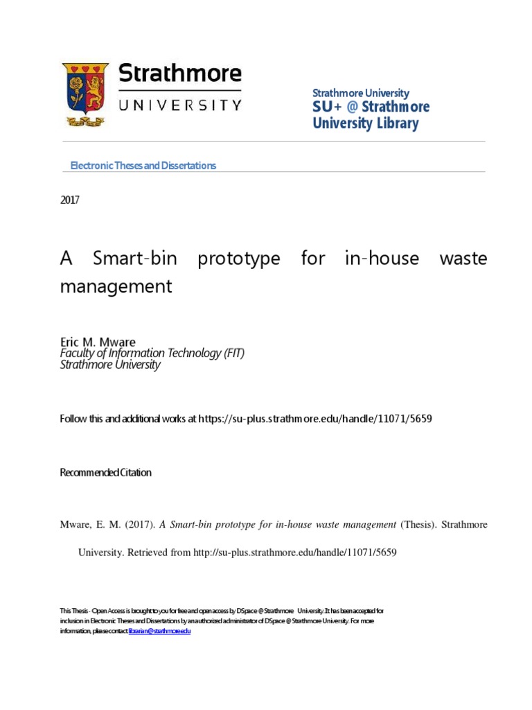 A Smart-Bin Prototype For In-House Waste Management | PDF | Radio ...