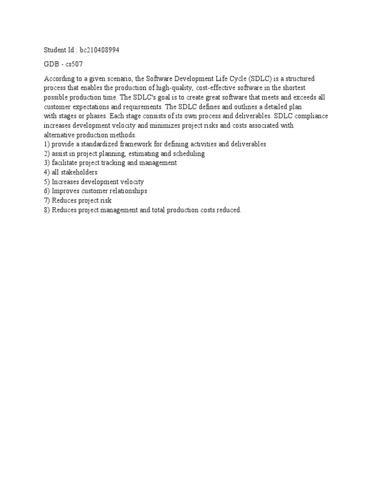 GDB Cs507 Solution Bc210408994 | PDF