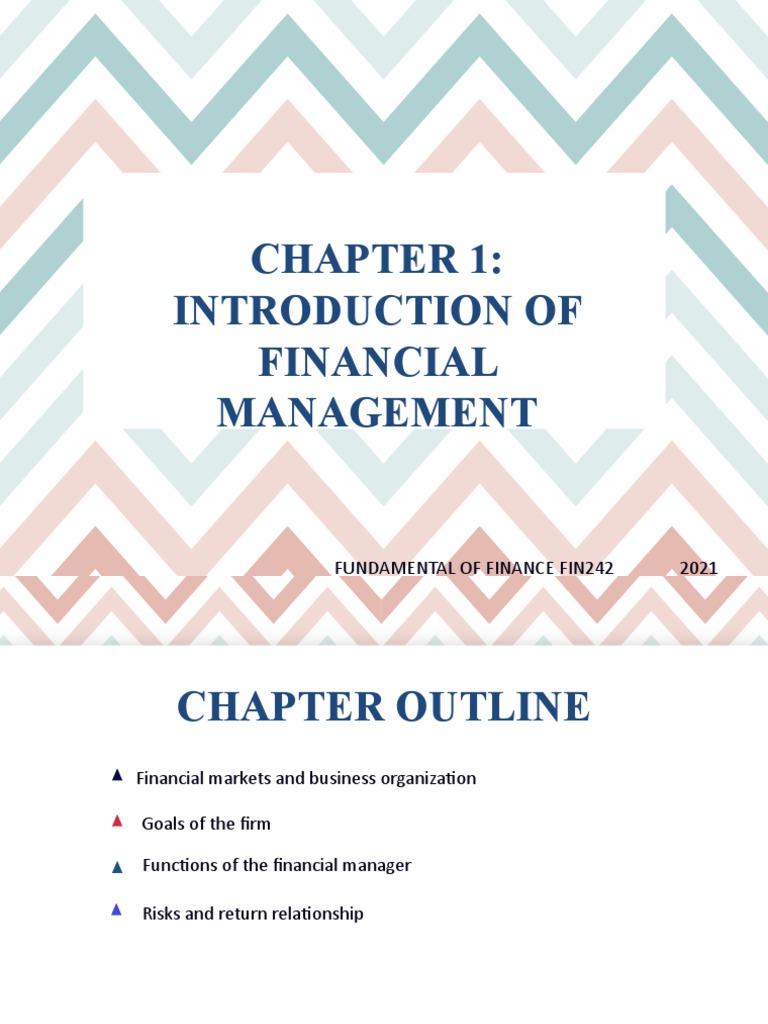 Introduction to Financial Management | PDF | Financial Risk | Financial ...