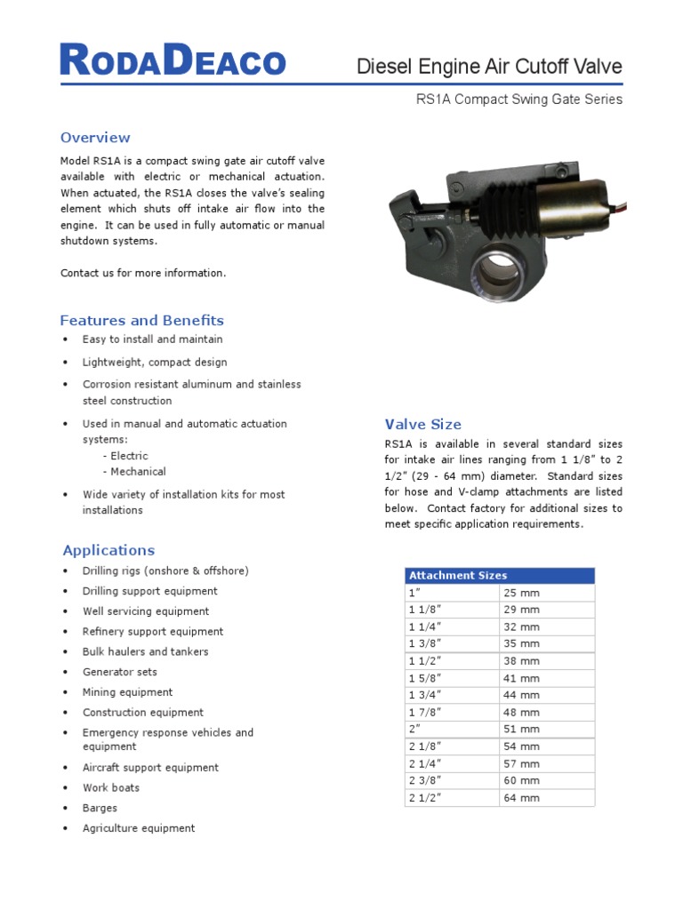 DATASHEET-valvula de Cierre de Admision de Aire positivo-RODADEACO ...