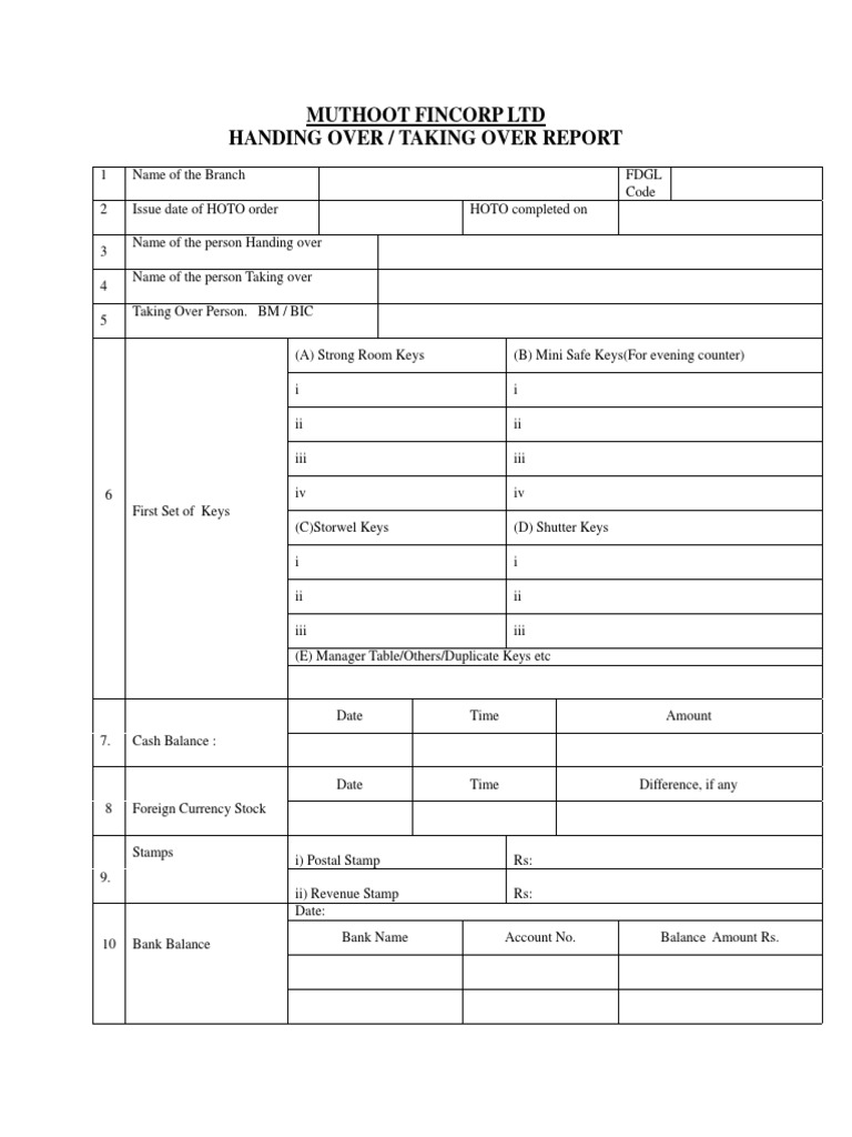 Revised HOTO Format | Download Free PDF | Cheque | Loans