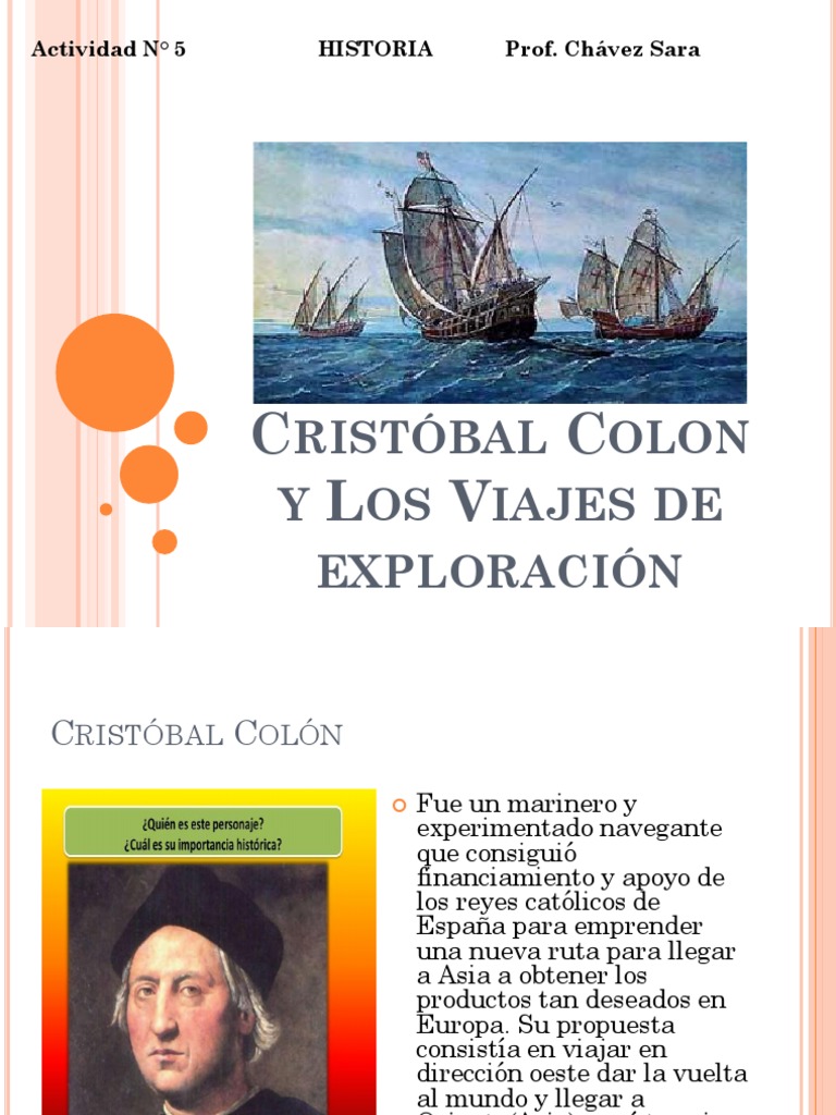 Actividad #5 Descubrimiento de América y Viajes de Exploración | PDF ...