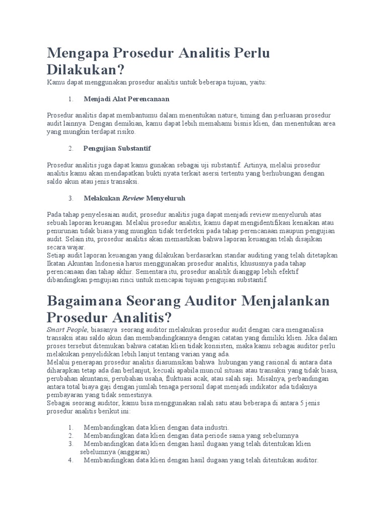 Prosedur Audit | PDF