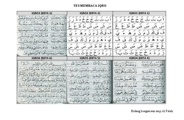 Tes Membaca Ebta Iqro | PDF