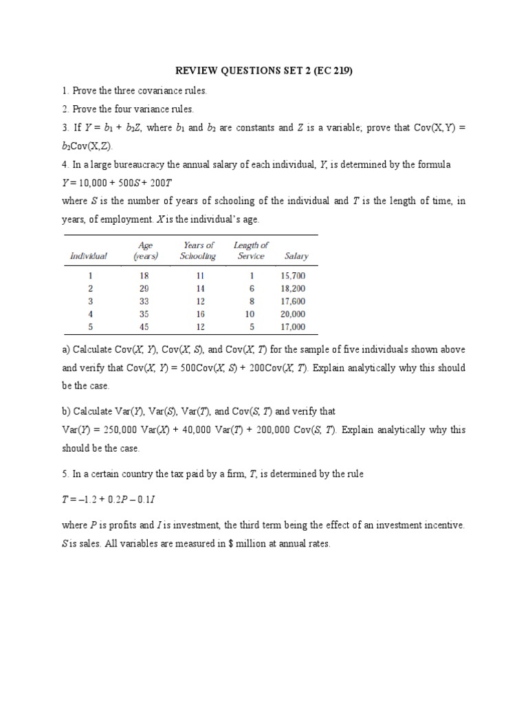 Review Questions Set 2 | PDF