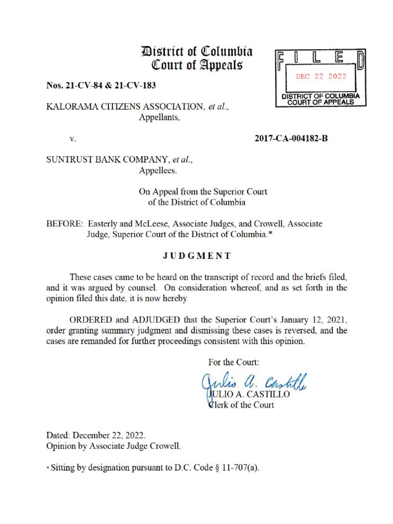 Reversed and Remanded | PDF | Standing (Law) | Summary Judgment