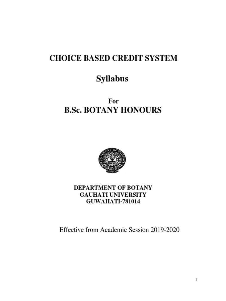 BSc-Botany-Hon-CBCS (2020) | PDF | Rna Splicing | Fungus