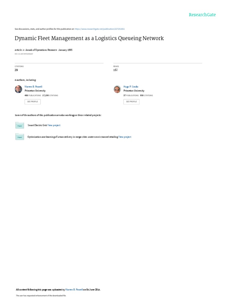 Fleet Management | PDF | Mathematical Optimization | Linear Programming