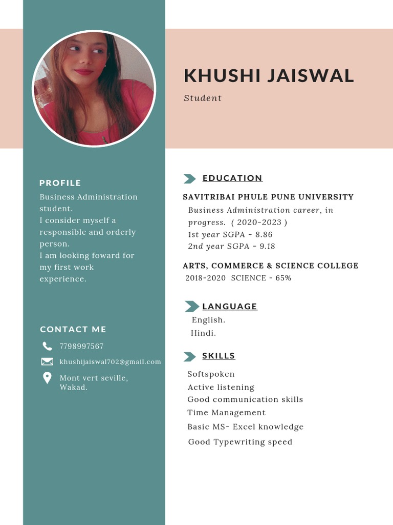 Khushi Jaiswal Resume | PDF