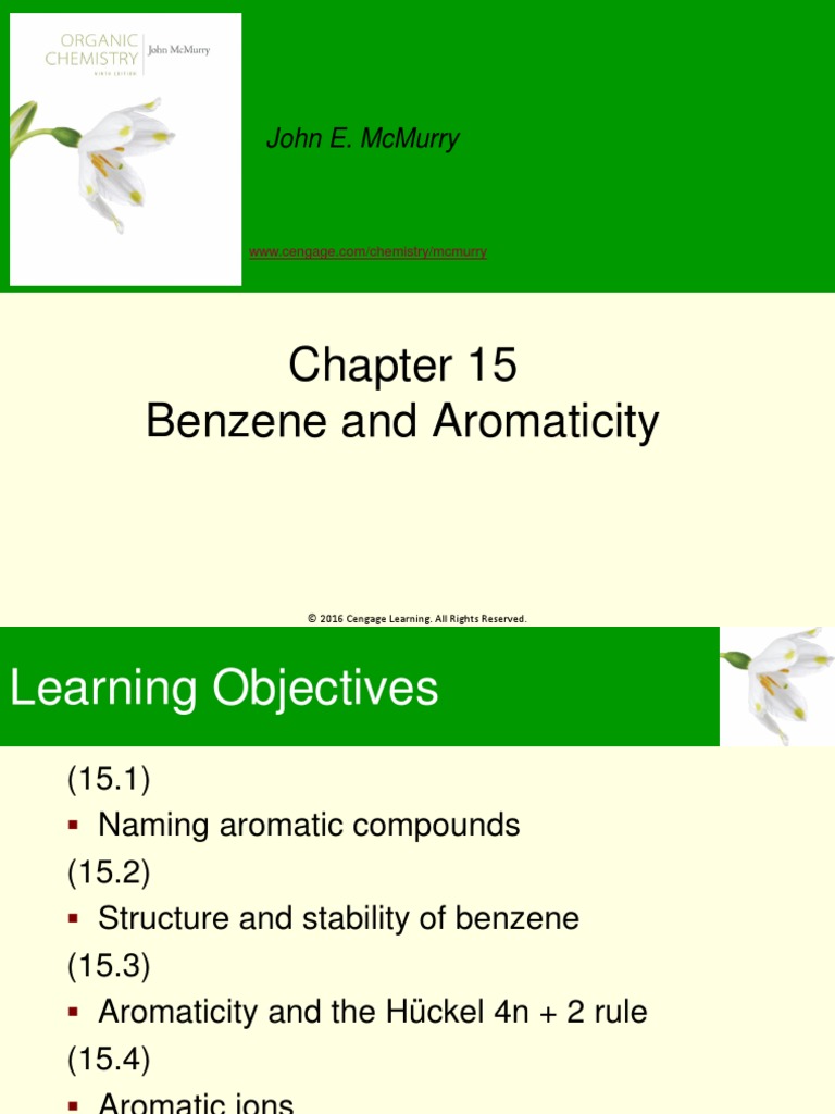 McMurry9e PPT CH15 | PDF | Aromaticity | Ion