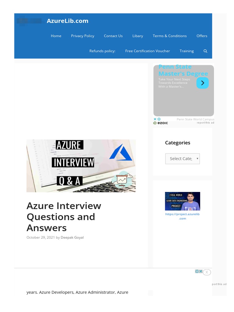 Azure Interview Questions by Deepak Goyal | PDF | Cloud Computing ...