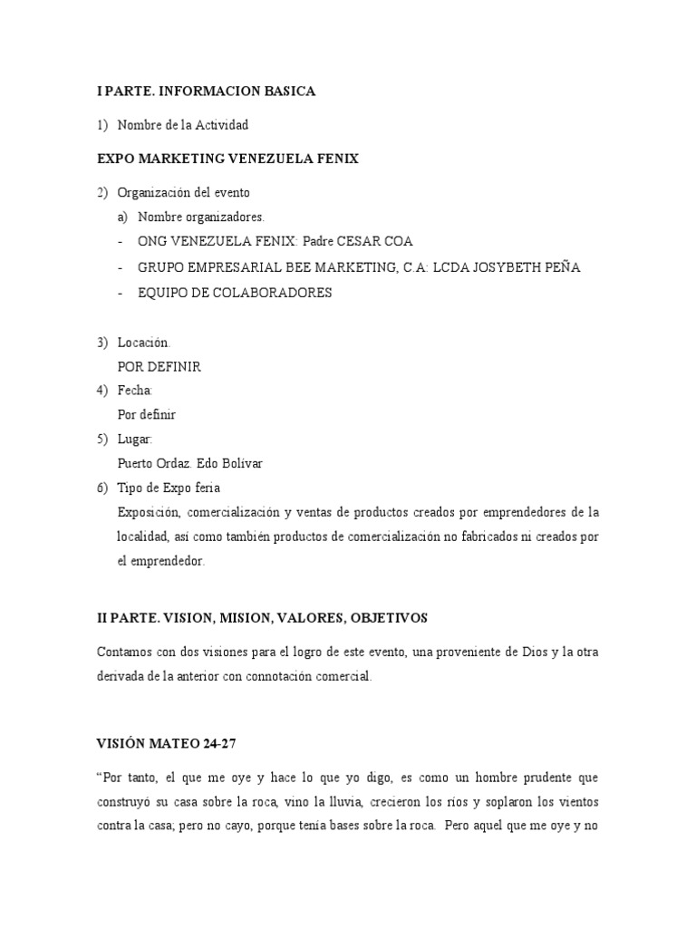 Proyecto Expo Marketing | PDF | Iniciativa empresarial | Marketing