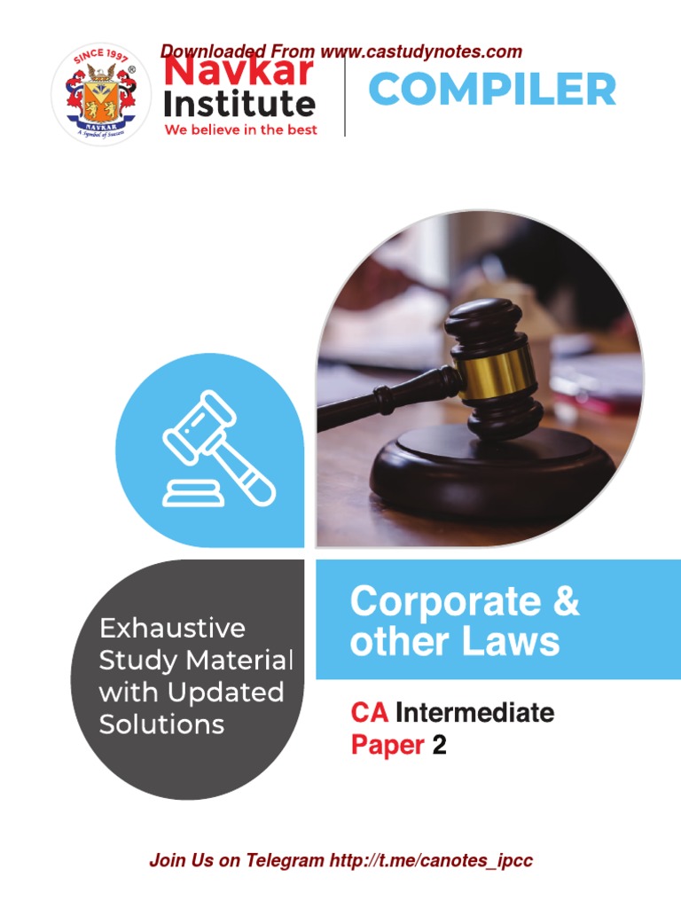 CA Inter Law Question Bank | PDF | Equity (Finance) | Companies