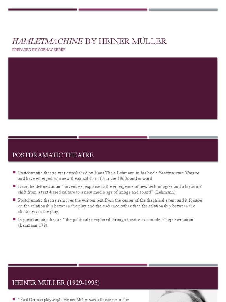 Hamlet Machine | PDF | Hamlet | Theatre