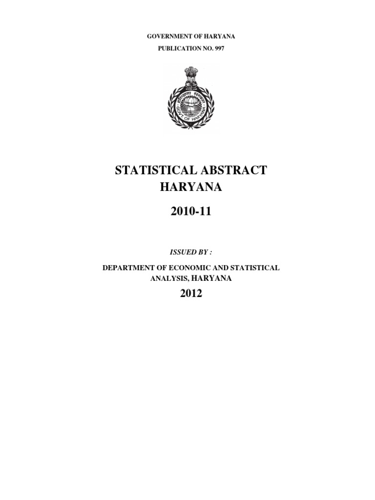 Statistical Abstract 2010 11 | PDF | Agriculture | Demographics Of India