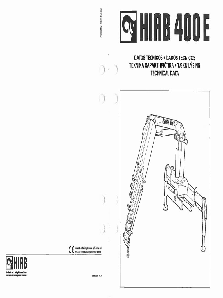 Hiab 400E - Datos Tecnicos A5 | PDF