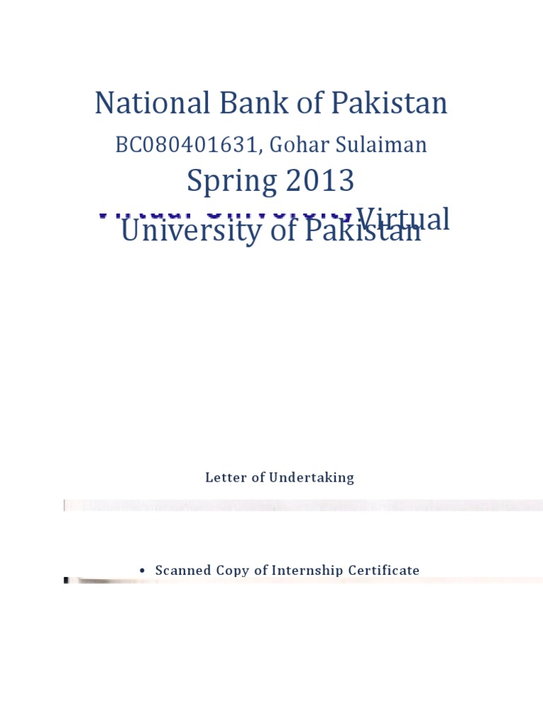 Internship Report | PDF | Cheque | Internal Control
