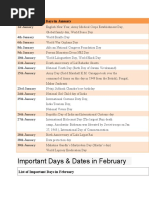 1558970994important Days and Dates | PDF | Wellness | Medical