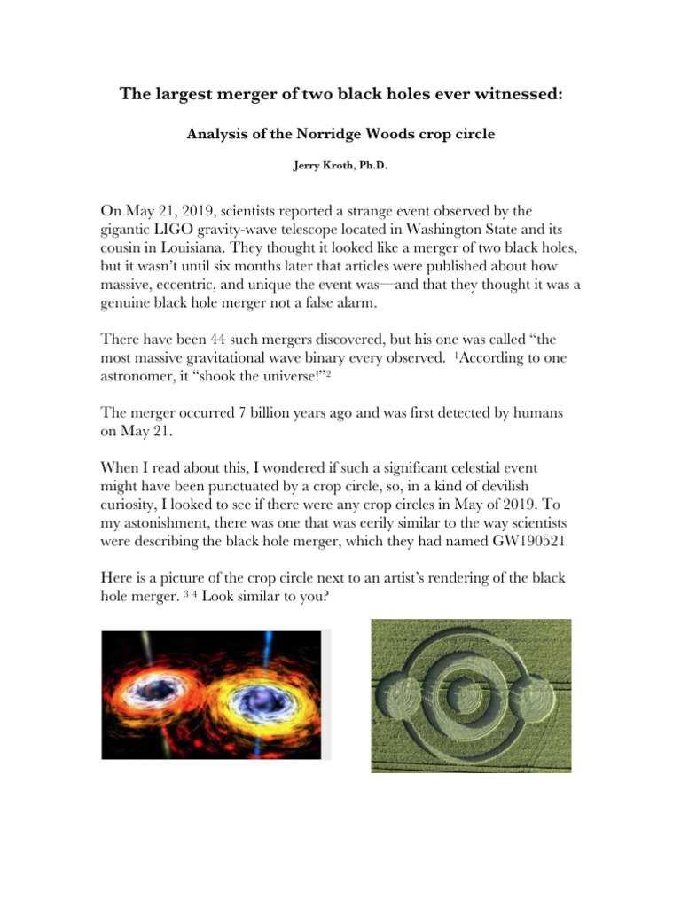 The Black Hole Merger Crop Circle | PDF | Black Hole | Gravitational Wave