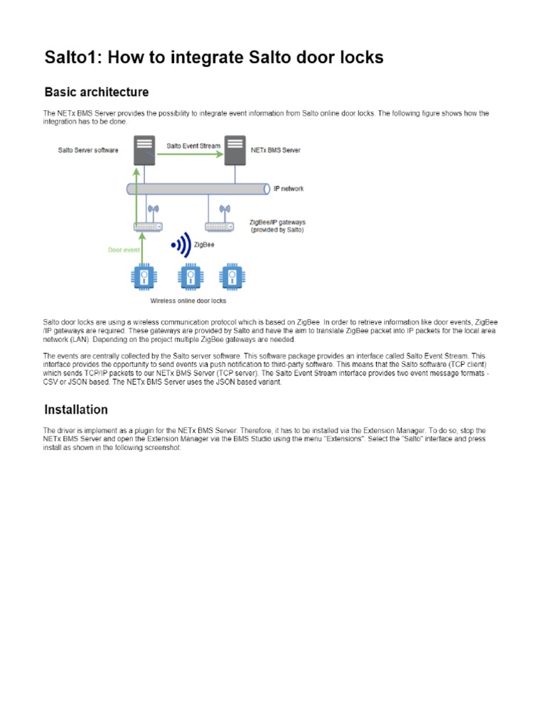 Salto1_ How to integrate Salto door locks - PDF Free Download | PDF