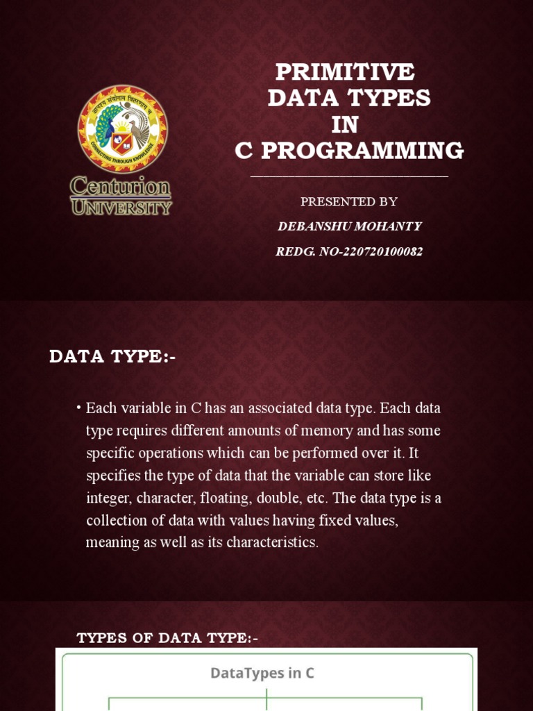 Data Types In C Pdf Integer Computer Science Data Type