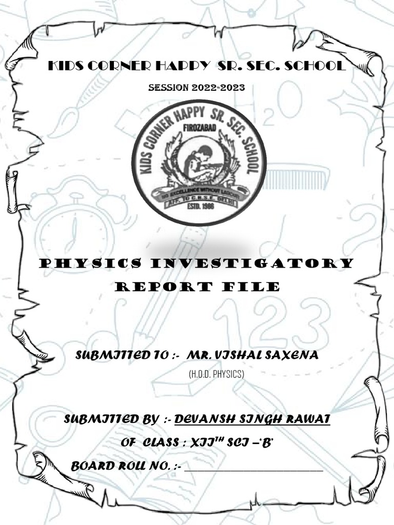 Devansh Rawat New File Physics Investigatory-Merged | PDF | Refractive Index | Optics