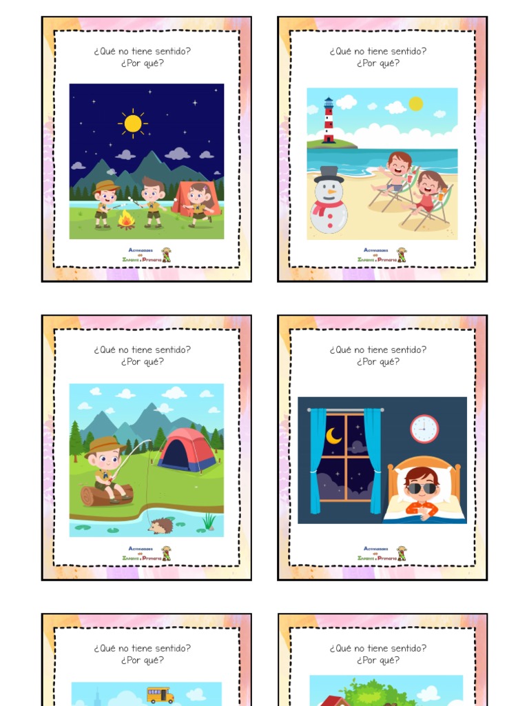 Tarjetas Absurdos Visuales | PDF