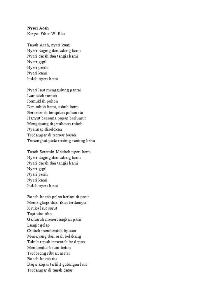 Nyeri Aceh Fikar W Eda | PDF