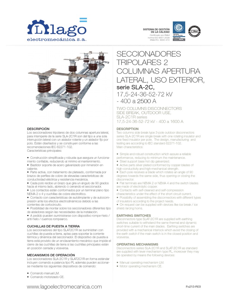 Fo213R03 SLA 2C 2C1R | PDF | Electromagnetismo | Ingenieria Eléctrica