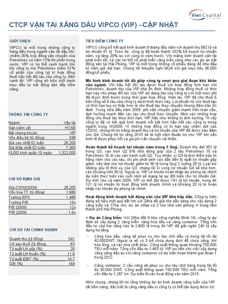 Van Tai Xang Dau Vipco | PDF