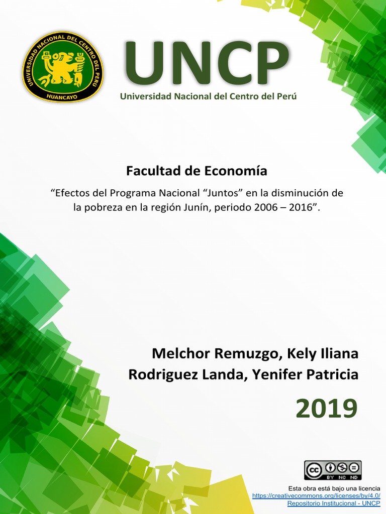 Efectos Del Programa Juntos | PDF | Pobreza | Pobreza e indigencia