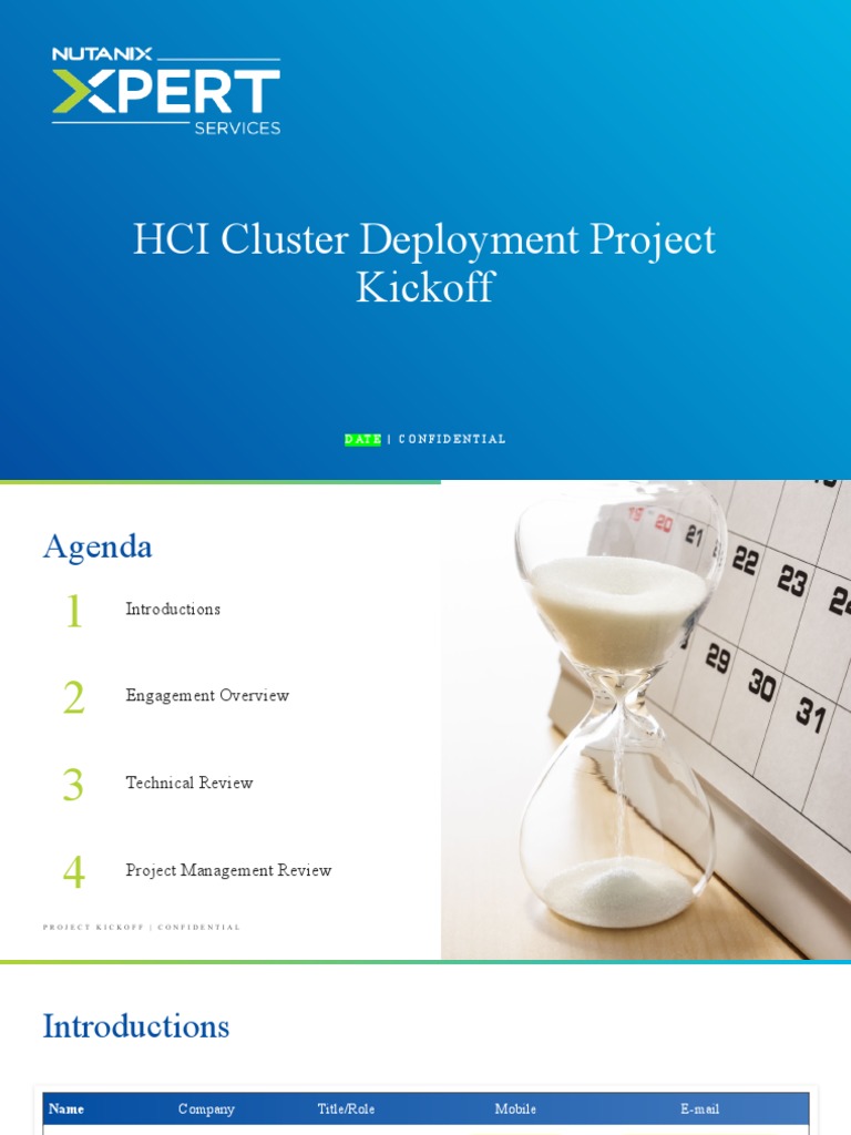HCI Cluster Deployment - Kickoff Slides | PDF | Computer Network | Network Switch