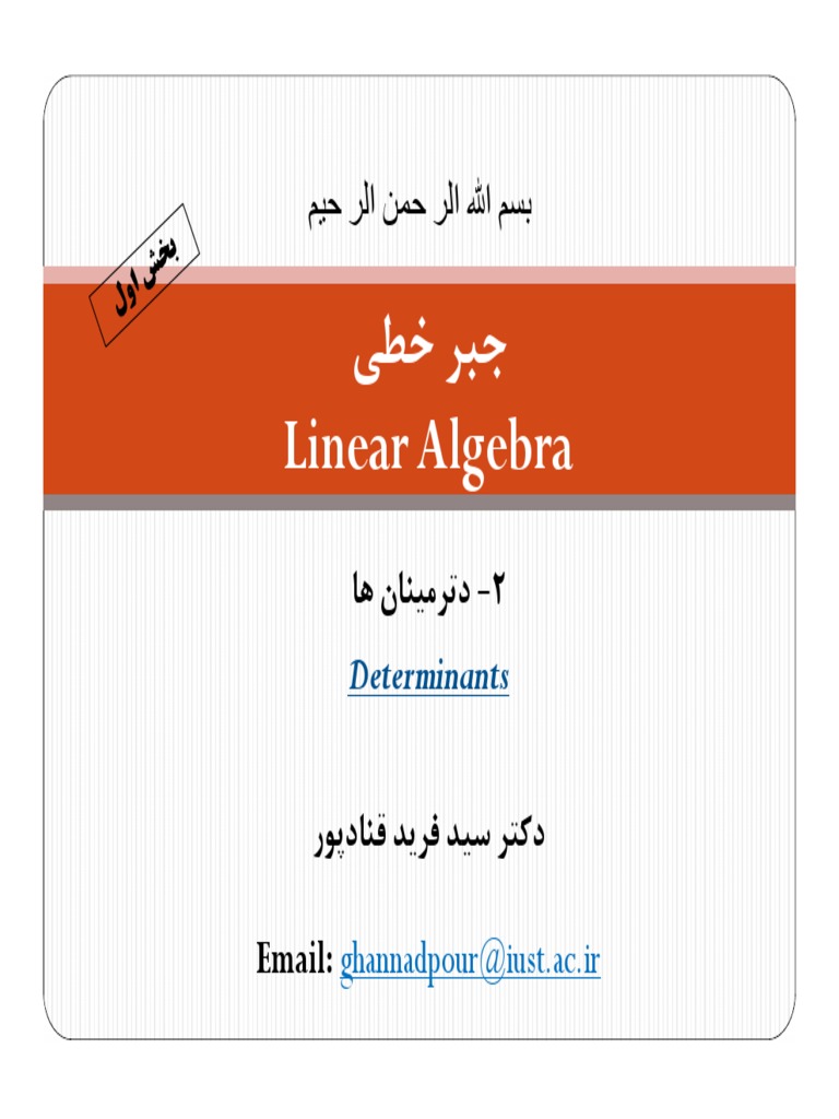 LA 03 Determinants Part 1 | PDF LA 03 Determinants Part 1 | PDF