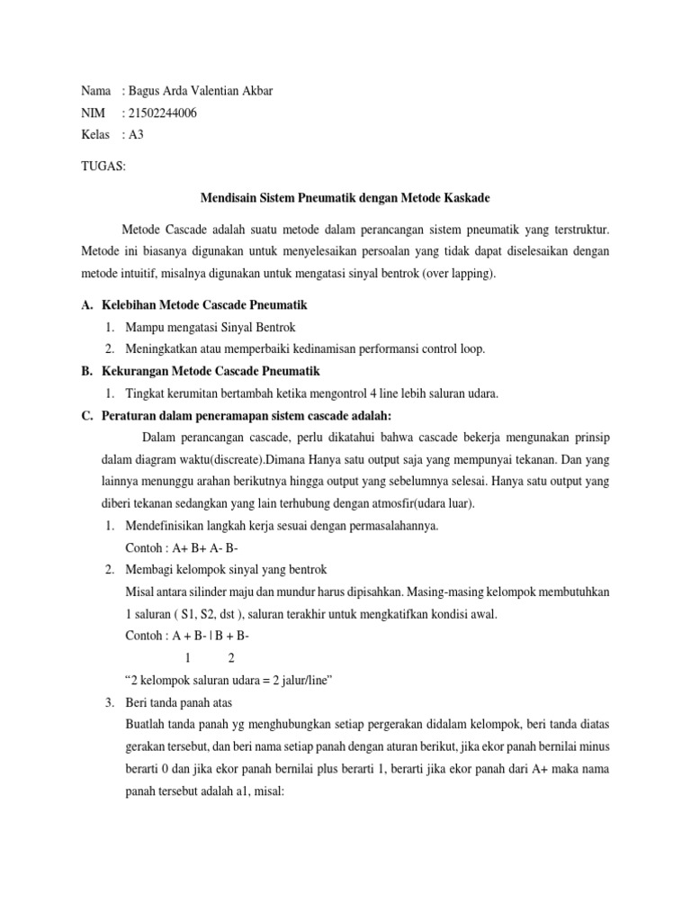 Metode Cascade dalam Sistem Pneumatik | PDF