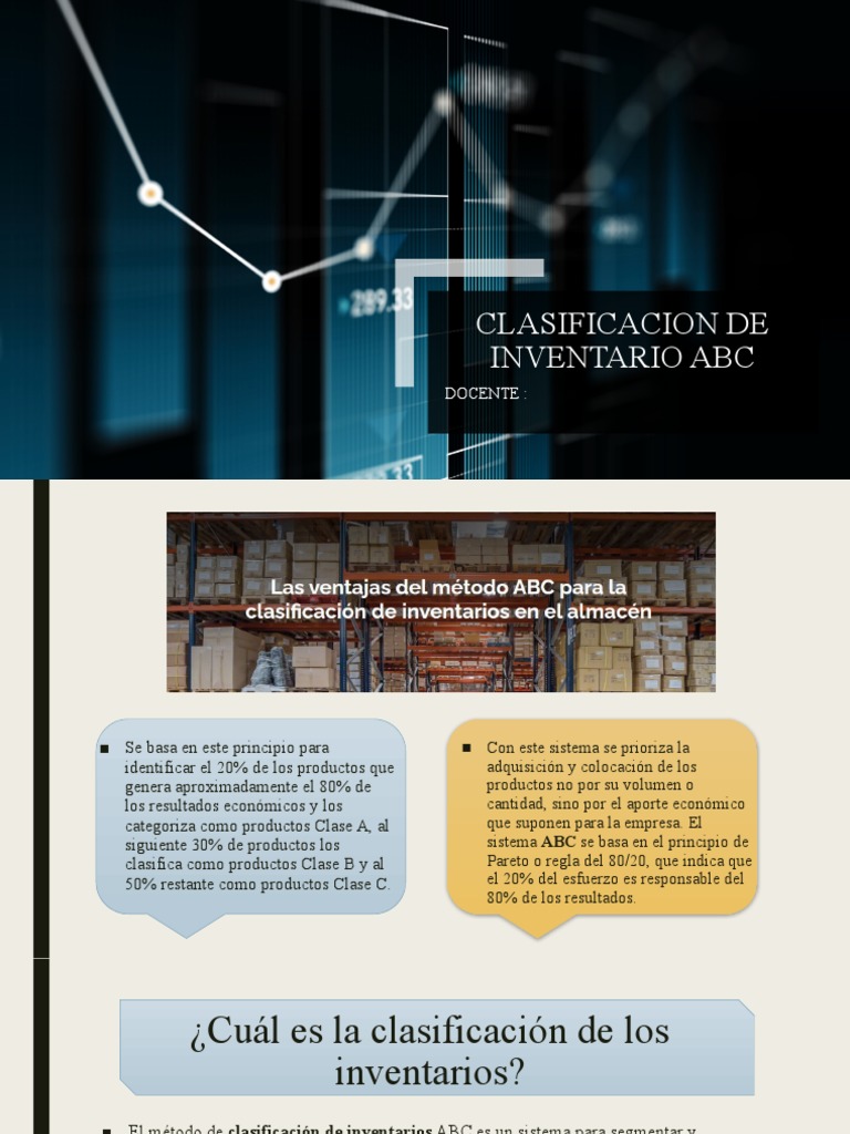Clasificación ABC de Inventarios | PDF | Inventario | Economias