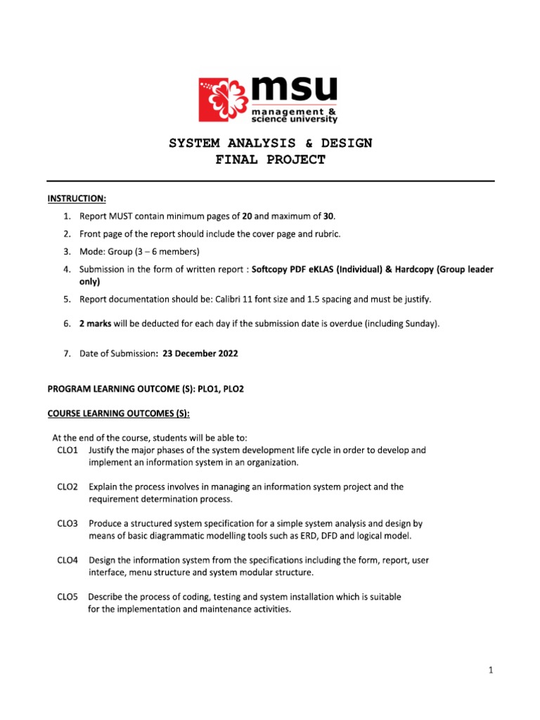 SAD Final Project | PDF