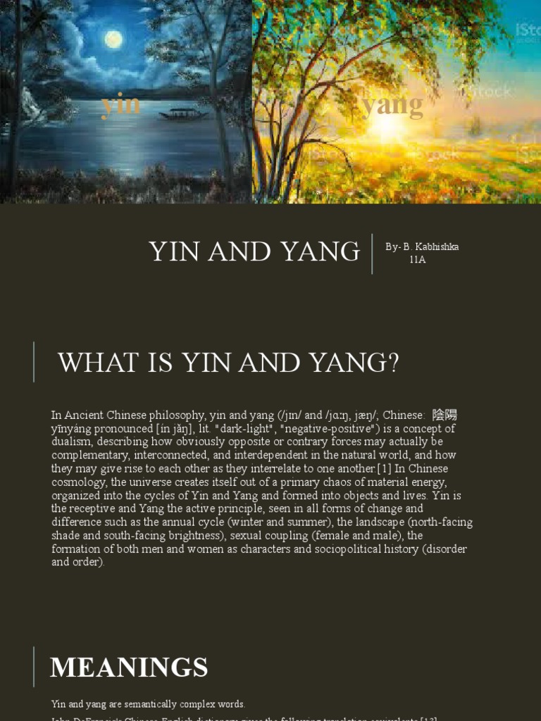 Yin and Yang | PDF | Yin And Yang | Classical Chinese Philosophy
