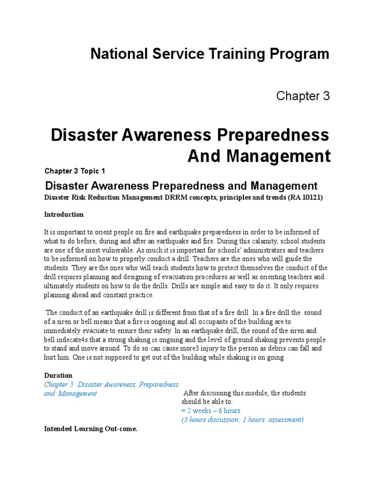 Chapter 3 Topic 1 | PDF | Emergency Management | Hazards