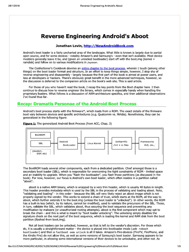 Reverse Engineering Android's Aboot | PDF
