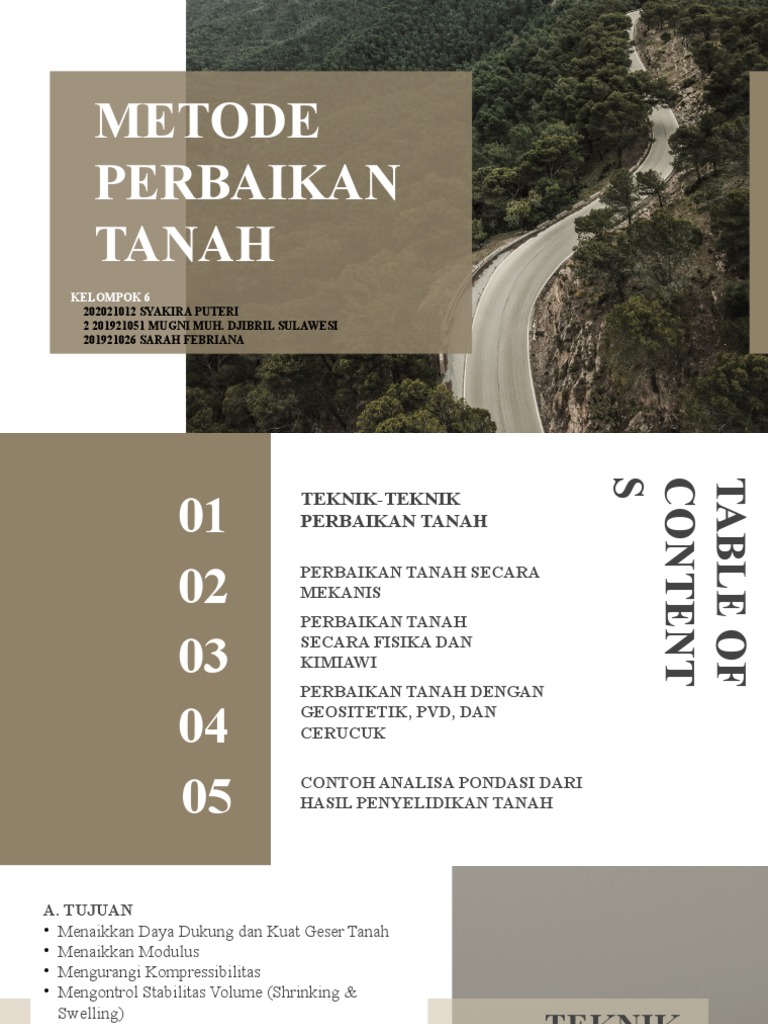 Teknik Perbaikan Tanah: Metode dan Aplikasi | PDF