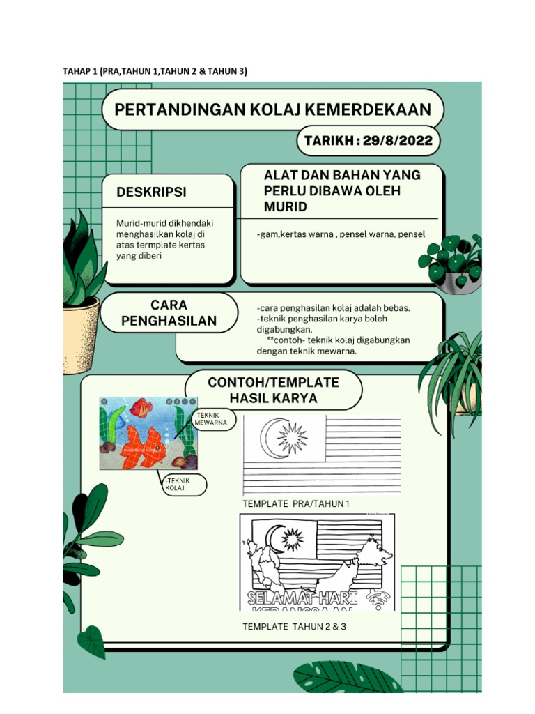 Tentatif Pertandingan Seni Ambang Kemerdekaan | PDF