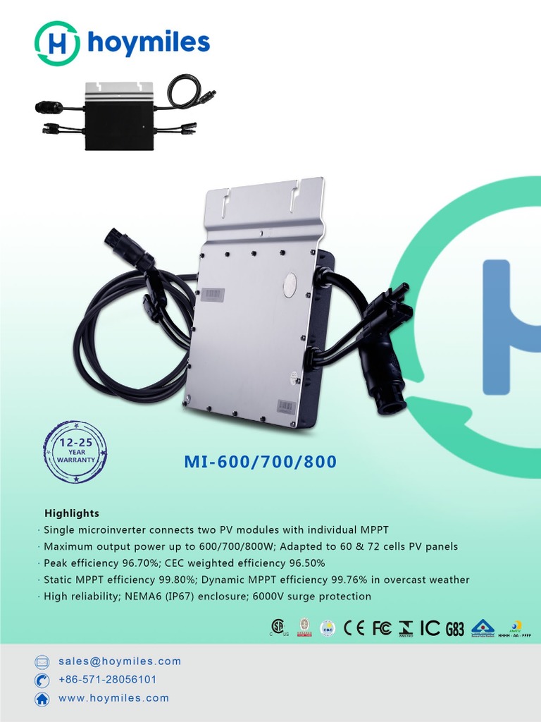 Hoymiles 800 | PDF