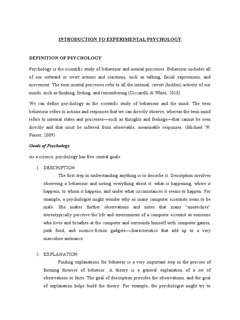 Introduction to Experimental Psychology | PDF | Hypothesis | Experiment