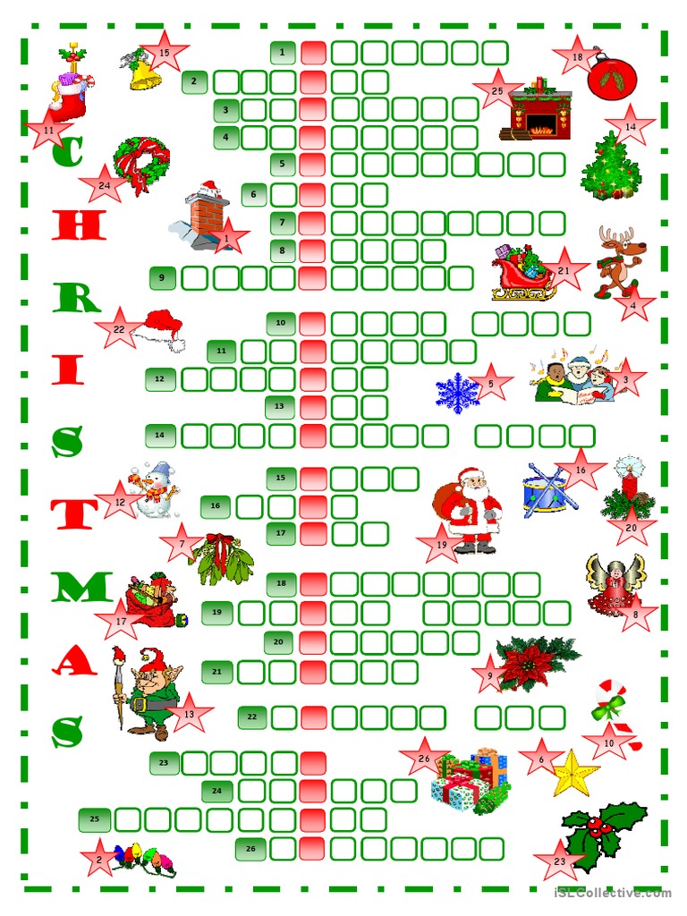 Christmas Crossword Puzzle Key | PDF | Santa Claus | Holiday Characters