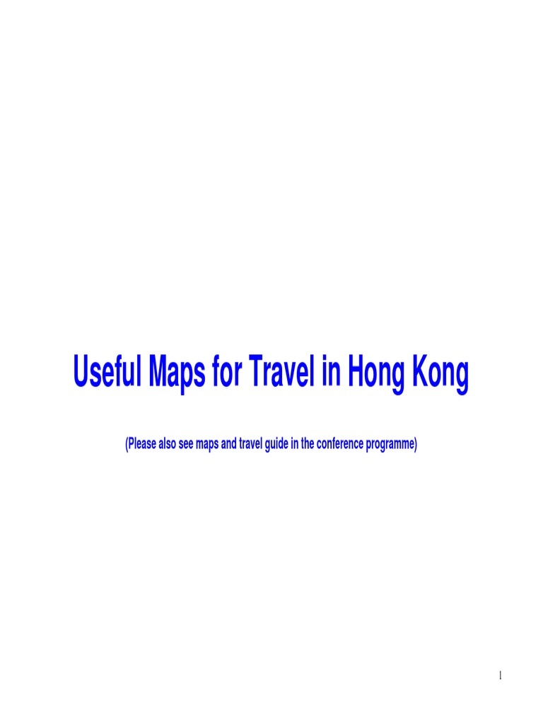 Essential Travel Maps for Hong Kong | PDF | Travel