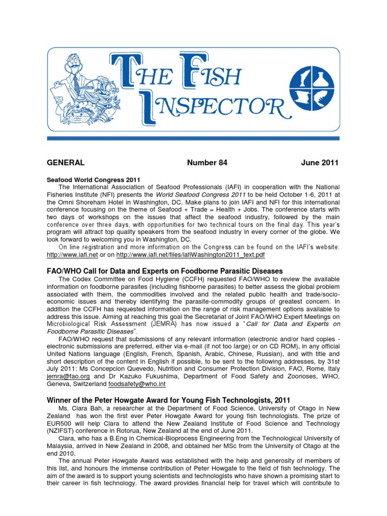 Fish Inspector | PDF | Seafood | Food Safety