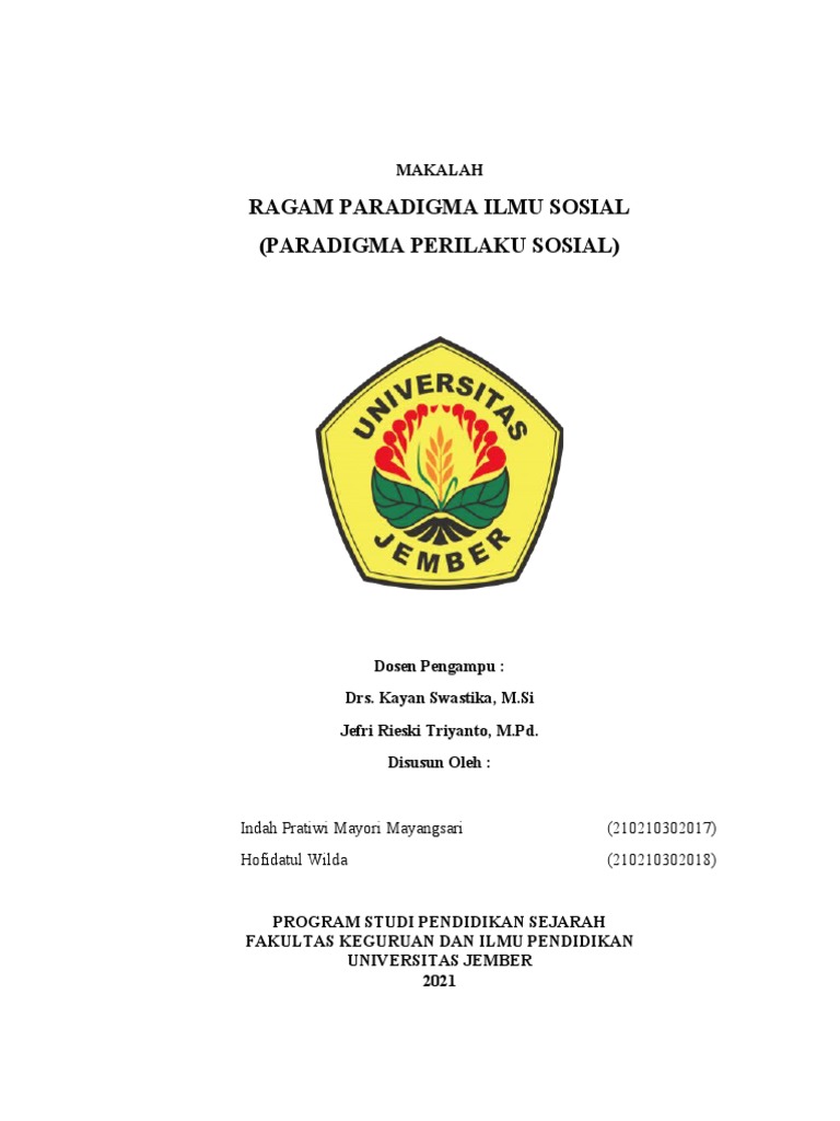 Contoh Paradigma Perilaku Sosial | PDF | Filsafat | Sains & Matematika