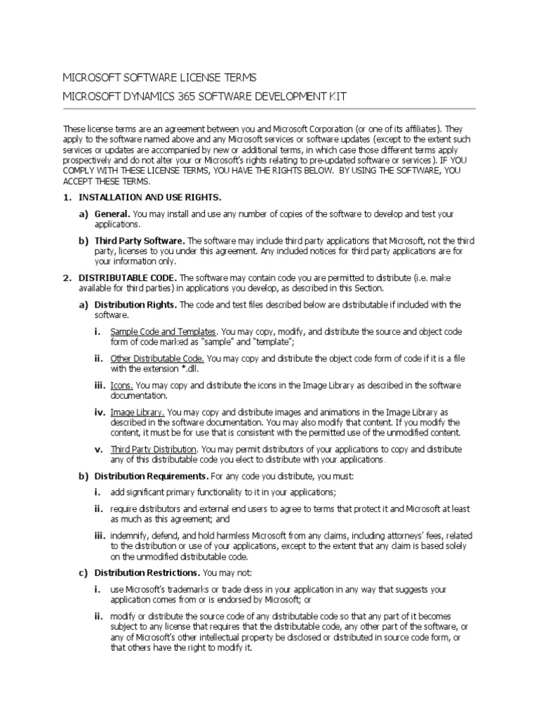 License Terms | PDF | Source Code | Application Software