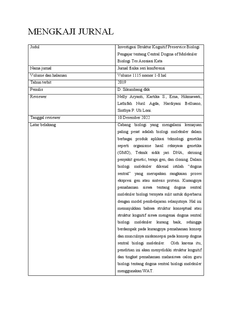 Mengkaji Jurnal | PDF