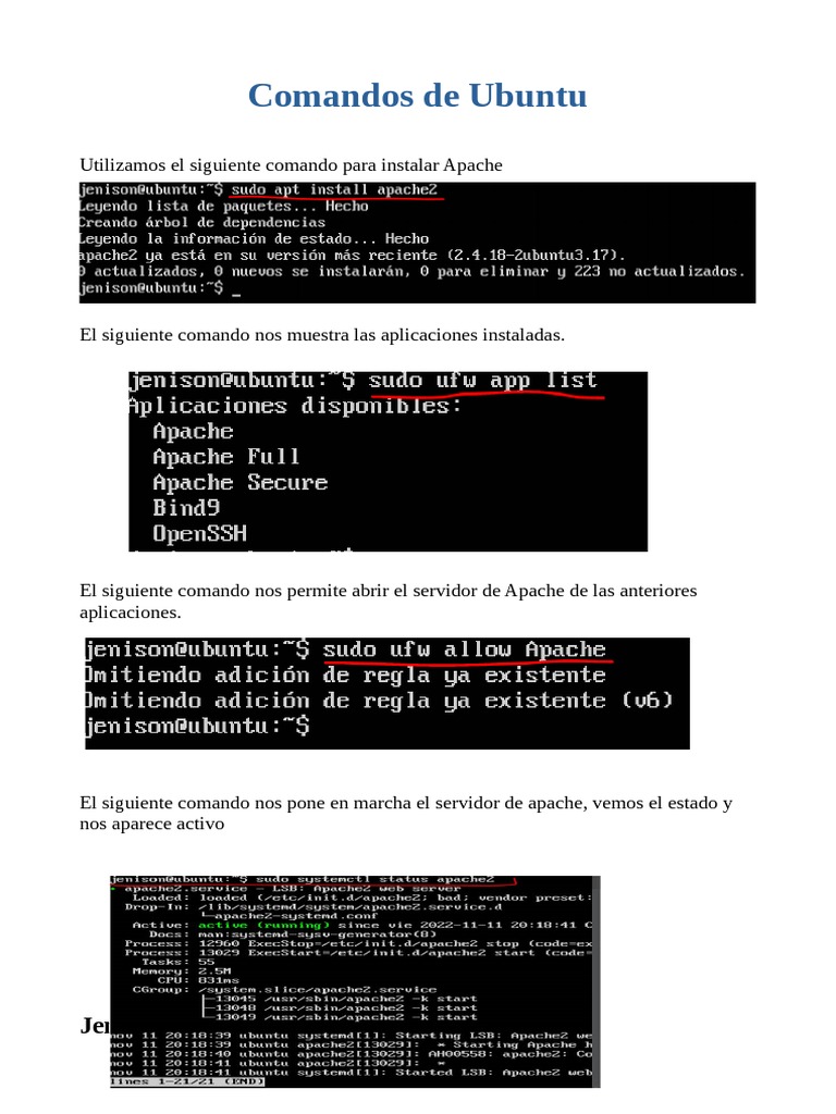 Comandos Ubuntu | PDF